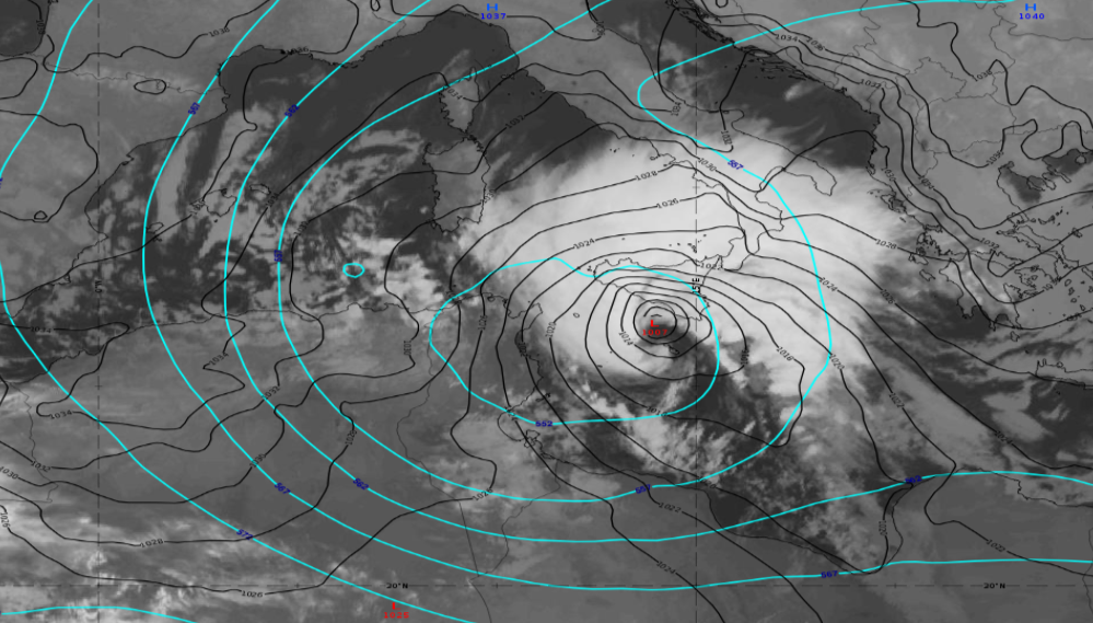 Intensa borrasca Helios en el Mediterráneo Central ¿Medicane a la vista?