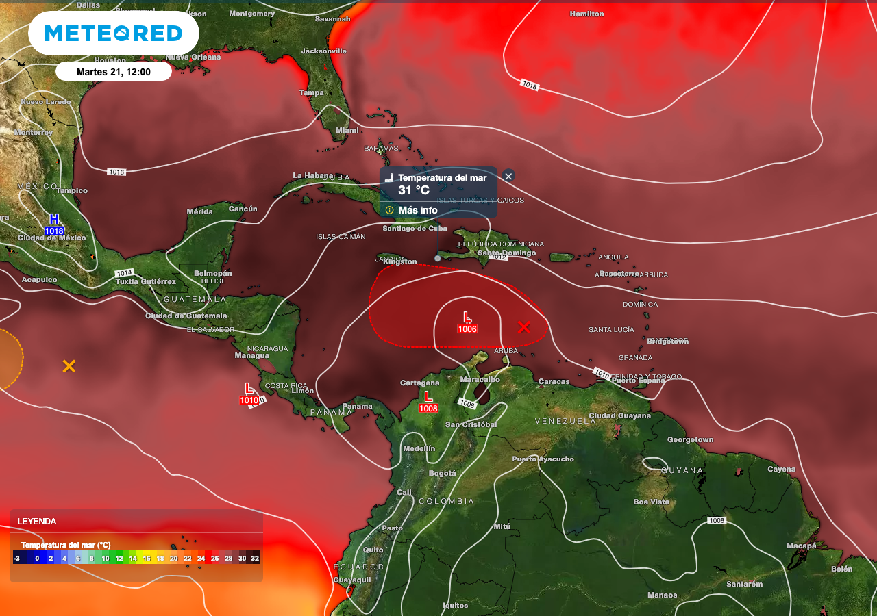 Invest 98L con un 90 % de probabilidad, muy cerca de ser una depresión ...