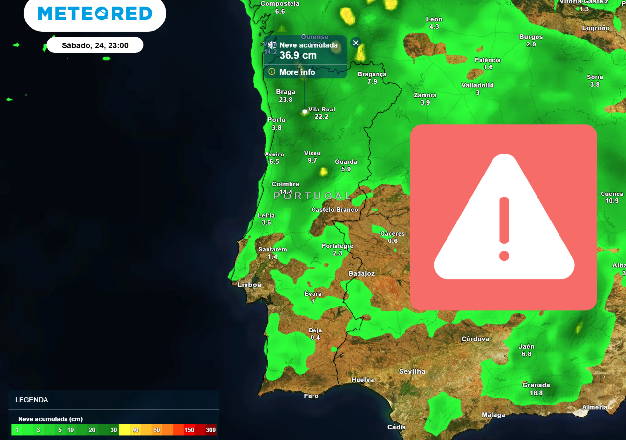 IPMA sobre a neve: amanhã 11 distritos estarão sob aviso de queda de ...