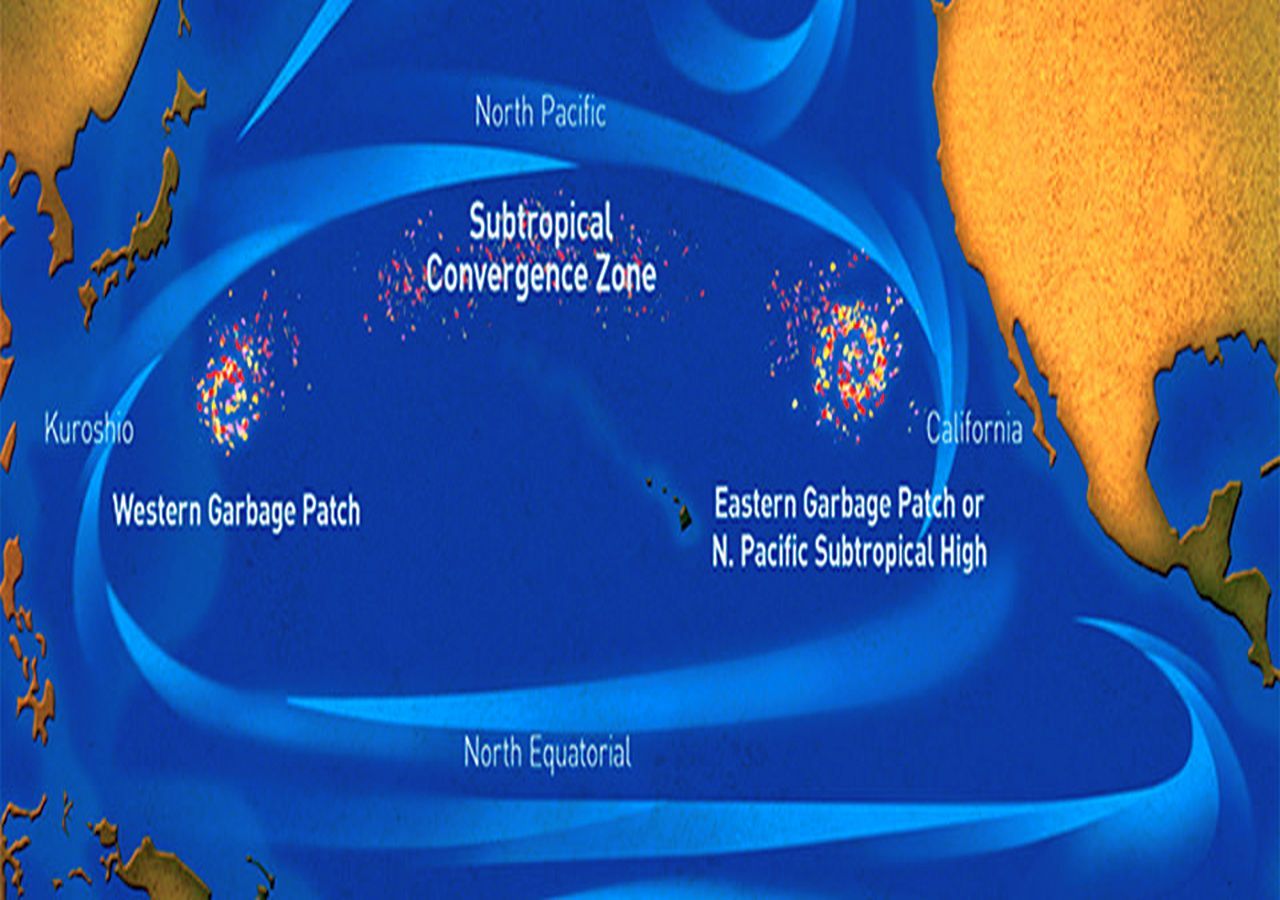North Pacific Garbage Patch Satellite Image