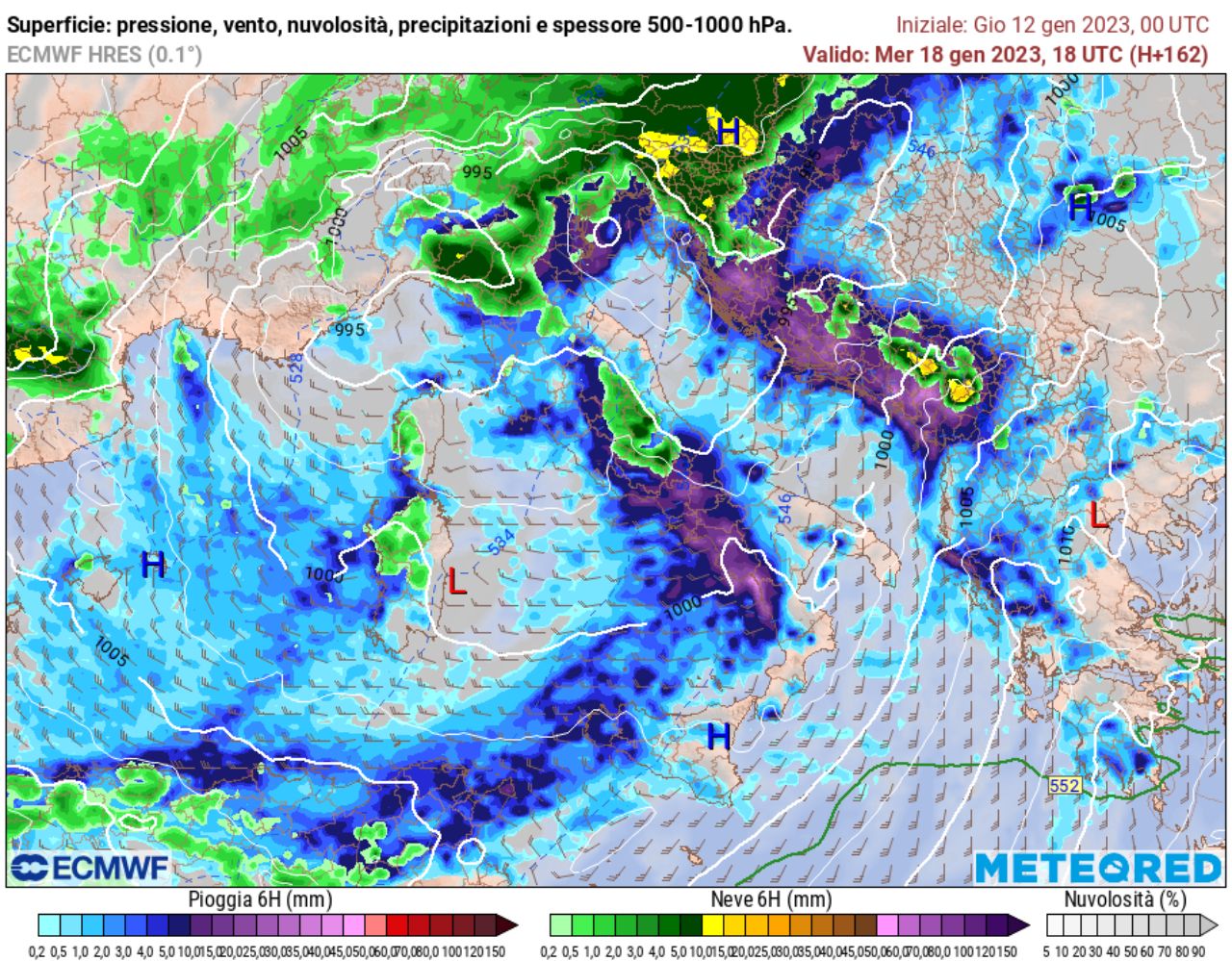 L’inverno ci riprova: in arrivo sull'Italia pioggia, neve e freddo