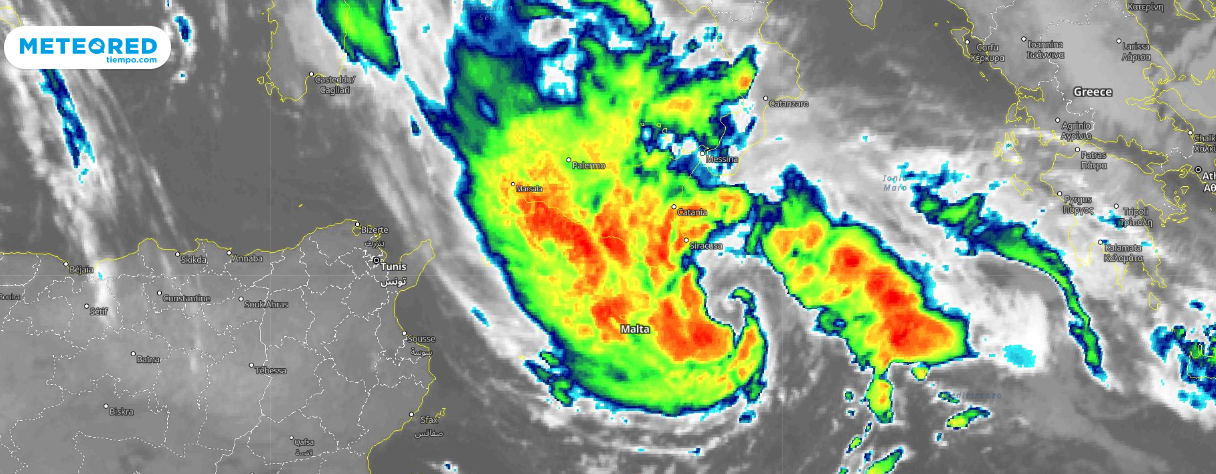 La borrasca mediterránea Apollo con ciertas características tropicales