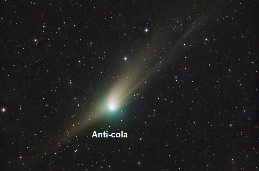 La sorprendente anticola del cometa verde que se aproxima a la Tierra