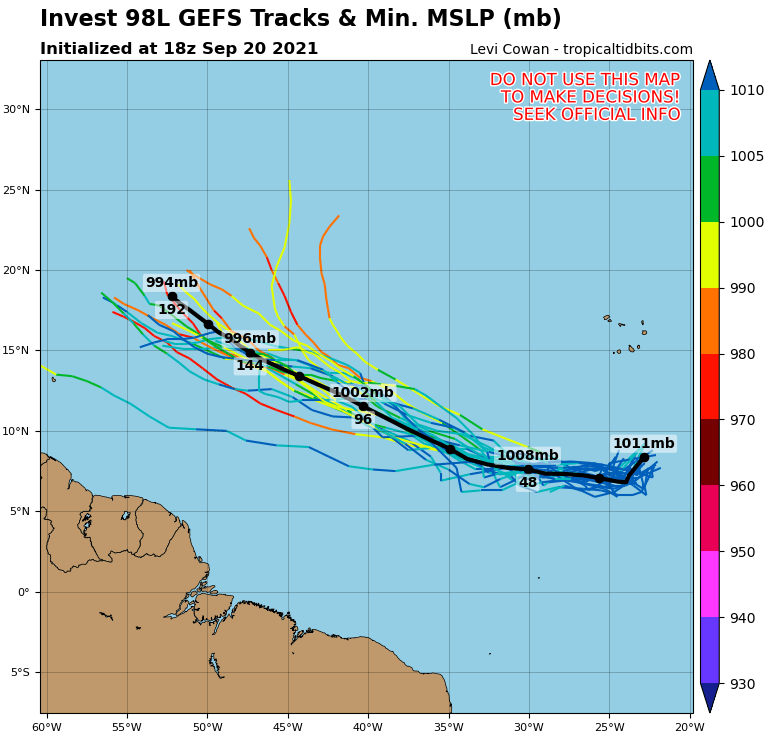 La tormenta tropical Sam en pocos días, Peter y Rose en aguas abiertas