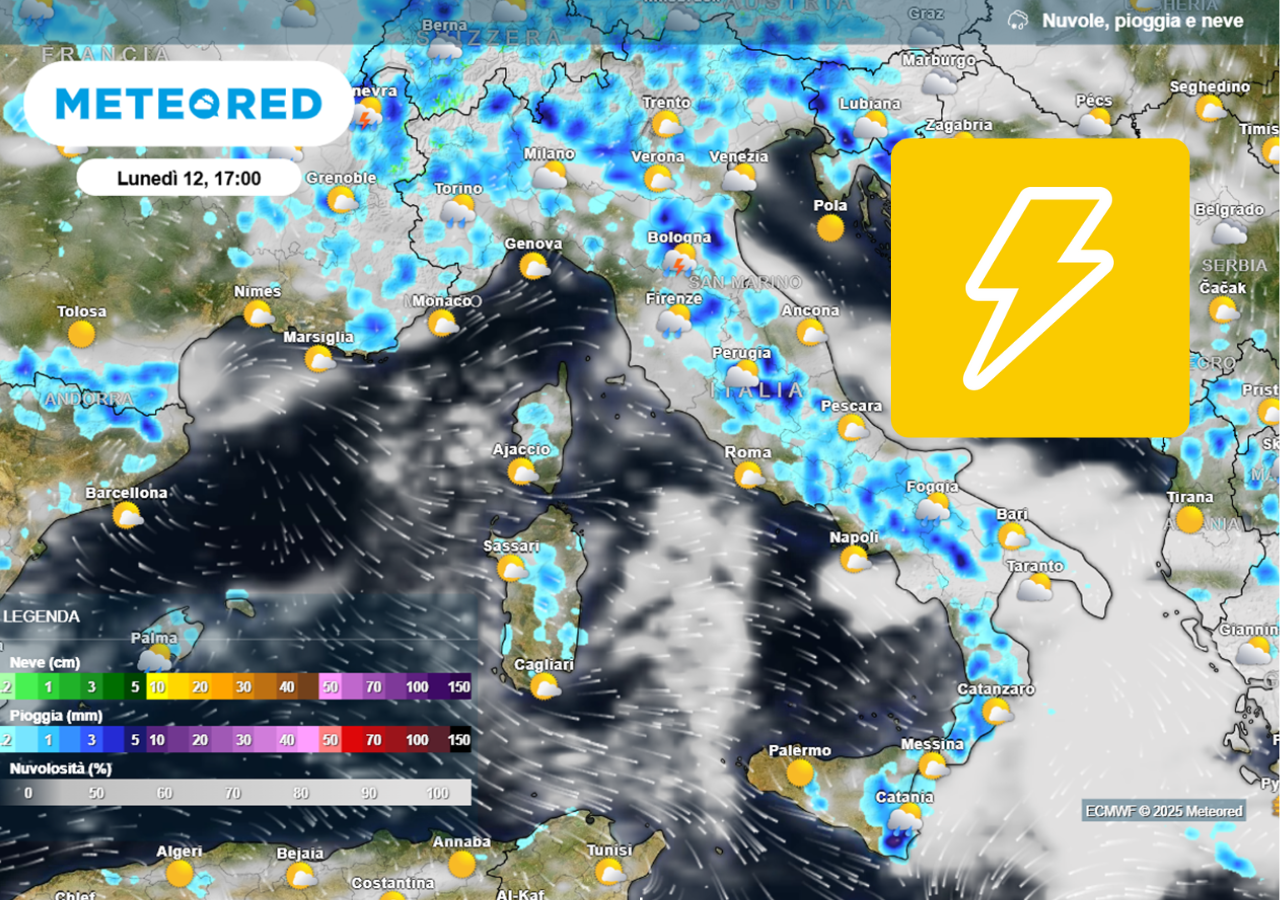 Maltempo: domani 12 maggio allerta meteo per forti temporali in 7 regioni, poi rischio ciclone ...