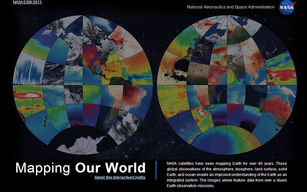 Mapas de la Tierra y de la NASA en uno solo interactivo