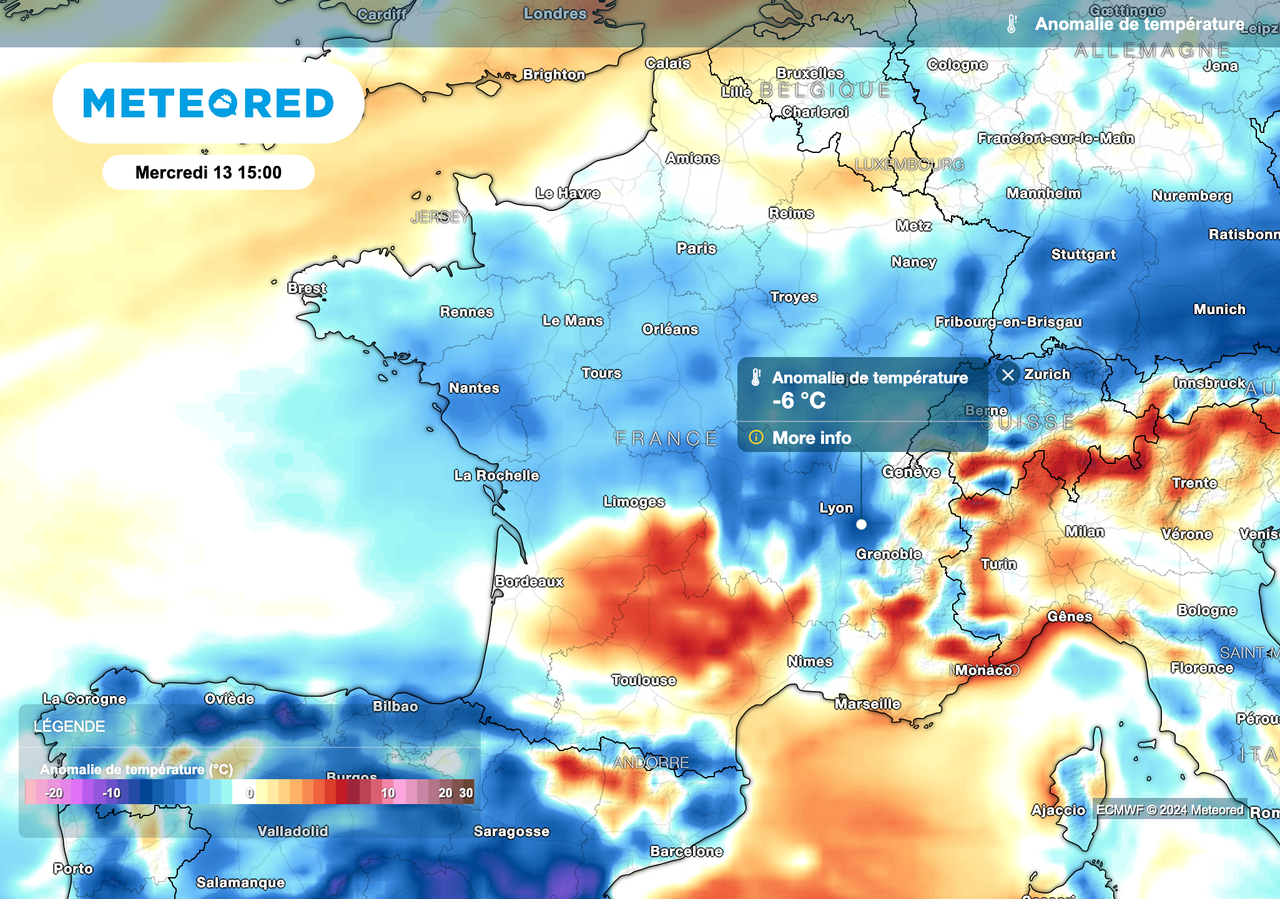 Météo : la baisse des températures se poursuit cet après-midi en France ...