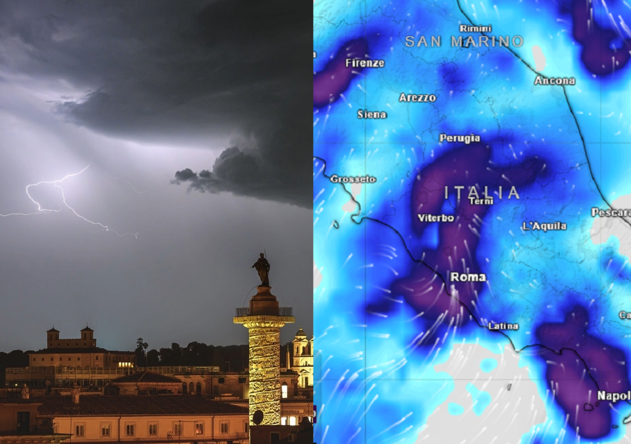 Allerta meteo Lazio, massima attenzione da stanotte: temporali molto violenti con oltre 70 mm di ...