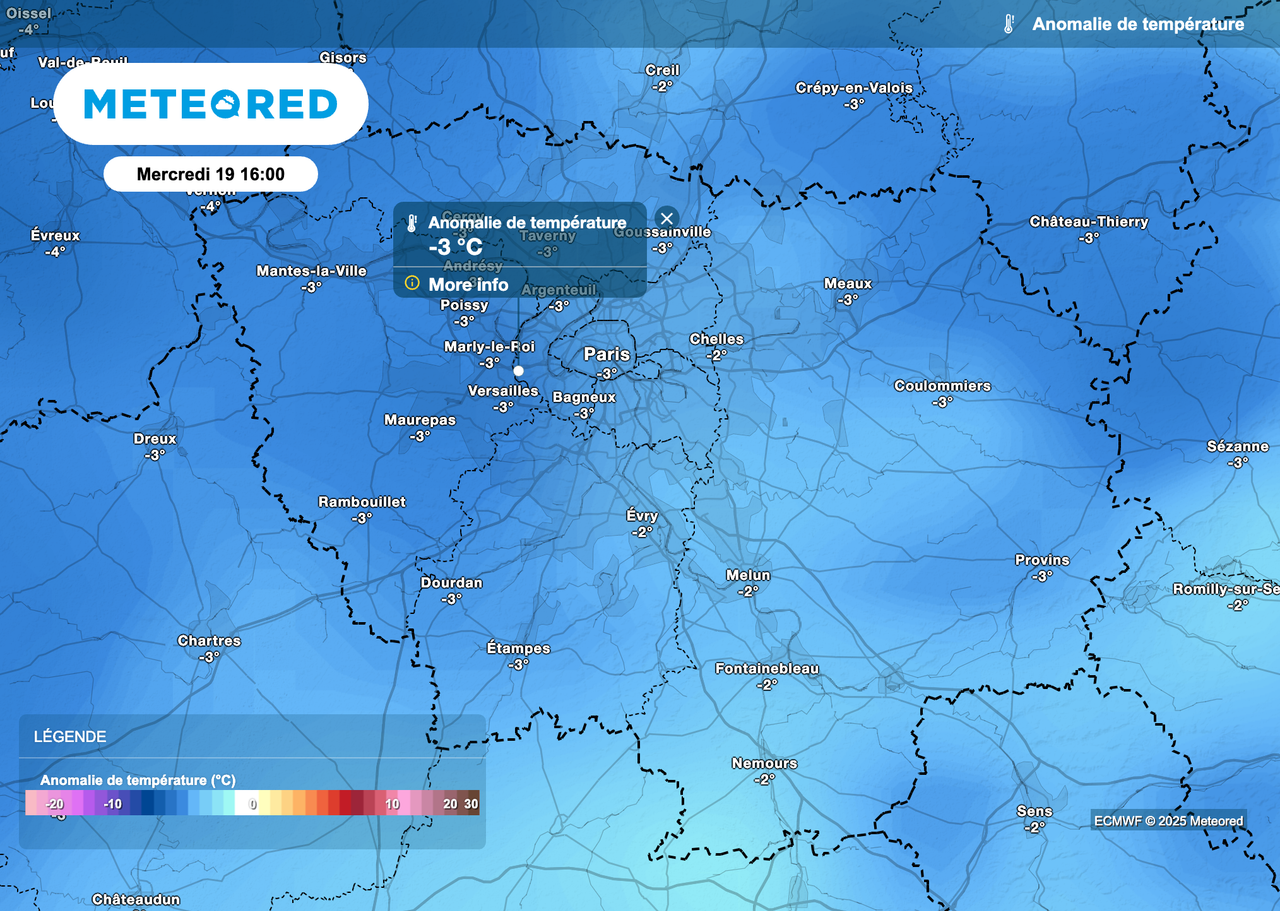 Météo : le froid polaire approche et va toucher directement Paris et l ...