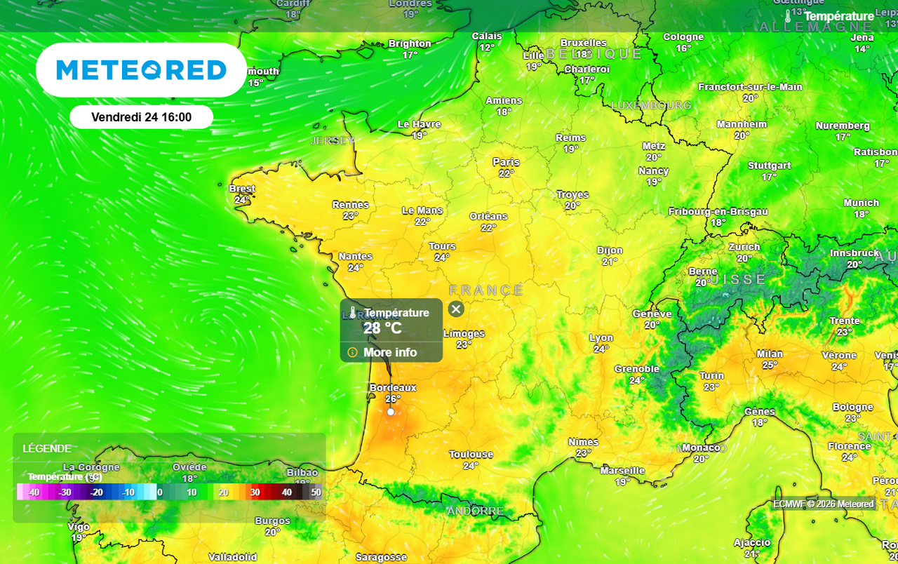 Météo : où fera-t-il le plus chaud ce vendredi en France