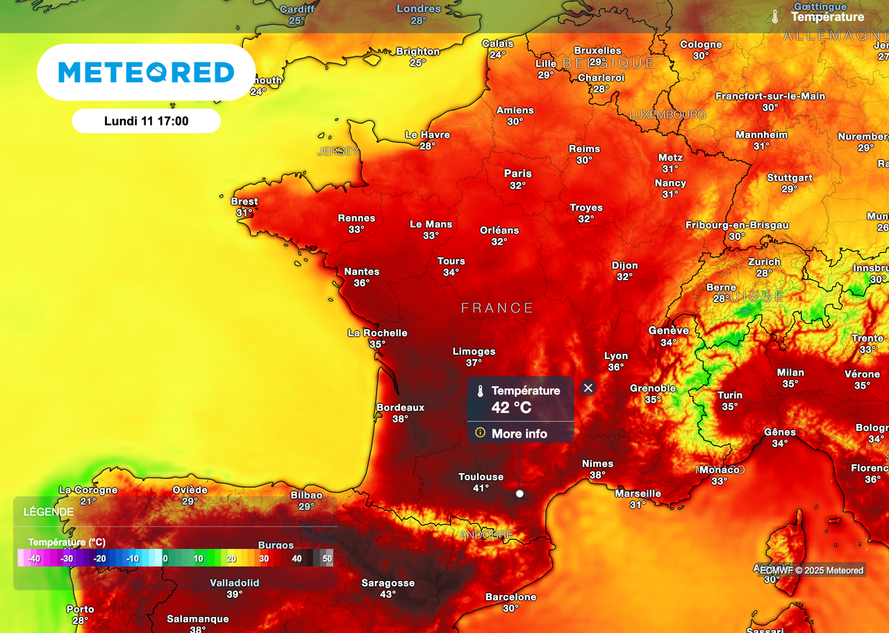 Météo : vigilance extrême face à la canicule, jusqu’à près de 43°C ...