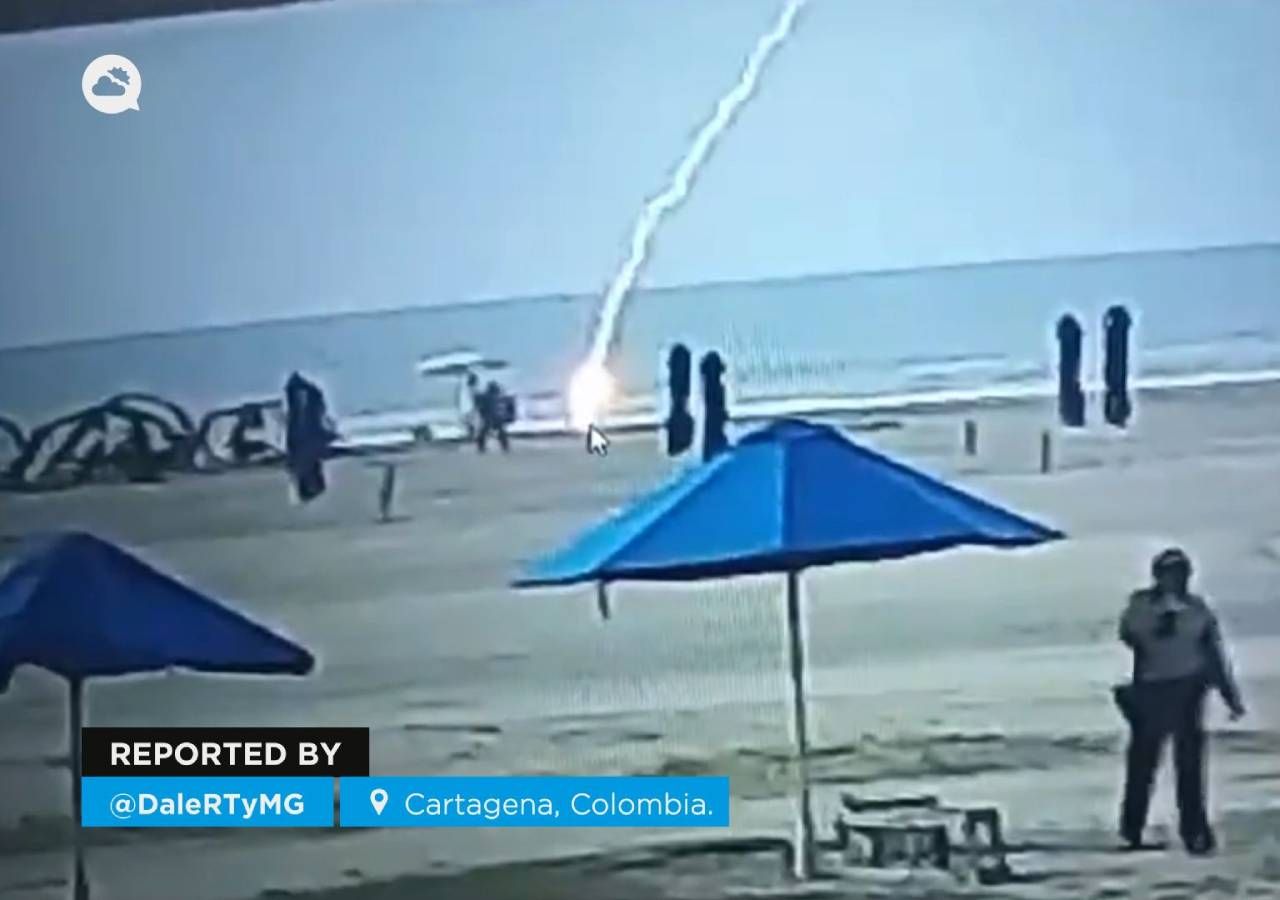 Mujer muere tras ser alcanzada por un rayo en Cartagena de Indias, Colombia