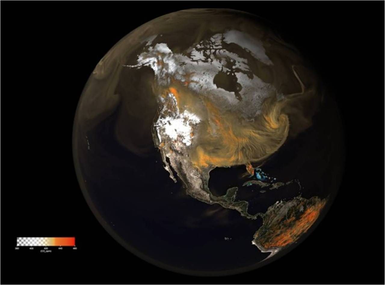 NASA divulga imagens inéditas do dióxido de carbono a deslocar-se em ...