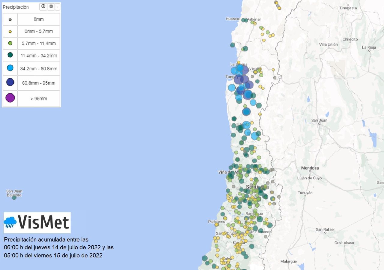 No ha parado de llover: lluvias suman más de 80 mm en Región de Coquimbo