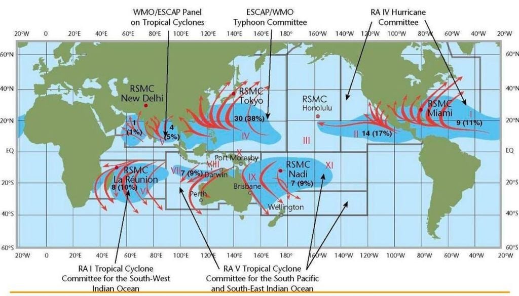 La ruta de los ciclones tropicales: dónde golpean con más fuerza y cómo ...