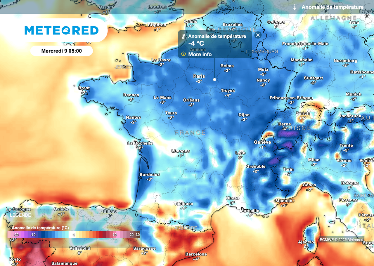 Nos cartes montrent une forte hausse des températures en France. Où va ...