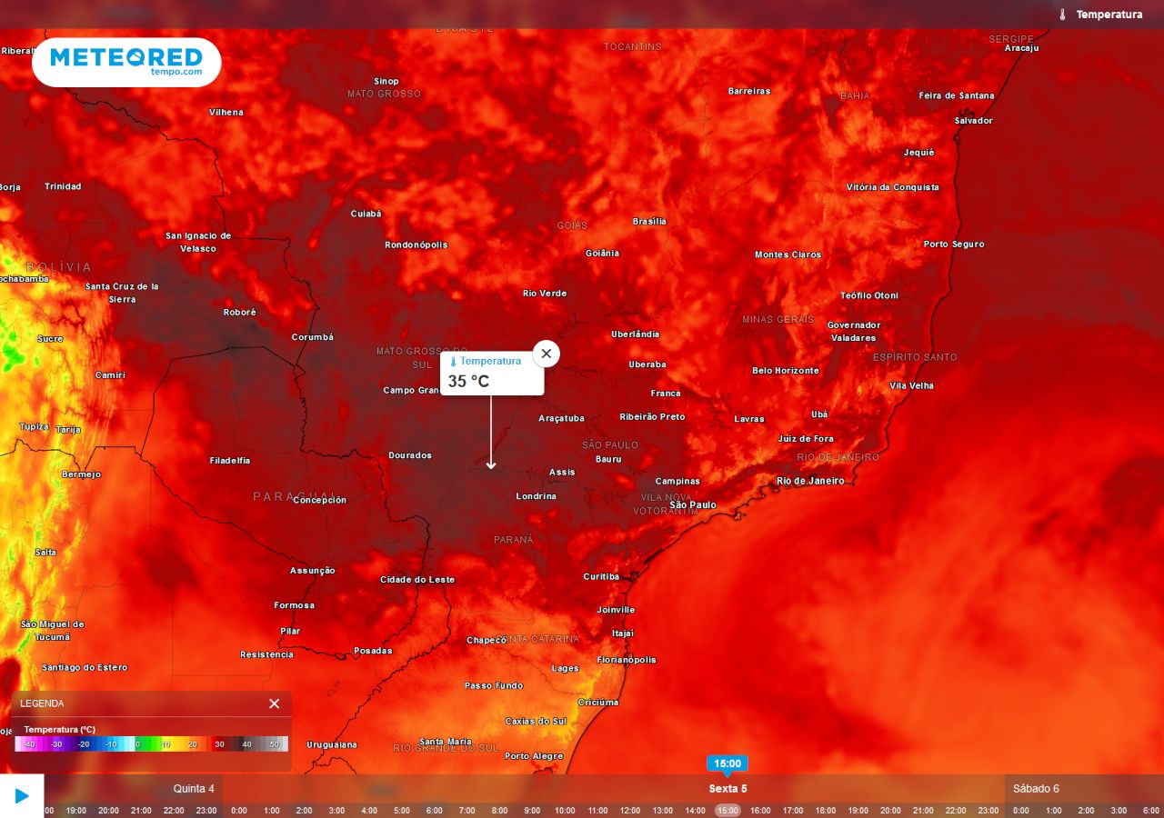 Nova onda de calor no centro do Brasil? Temperaturas aumentam muito ...