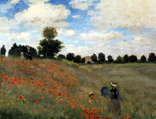Primavera Claude Monet Postal Primavera En El Jardín De Claude Monet