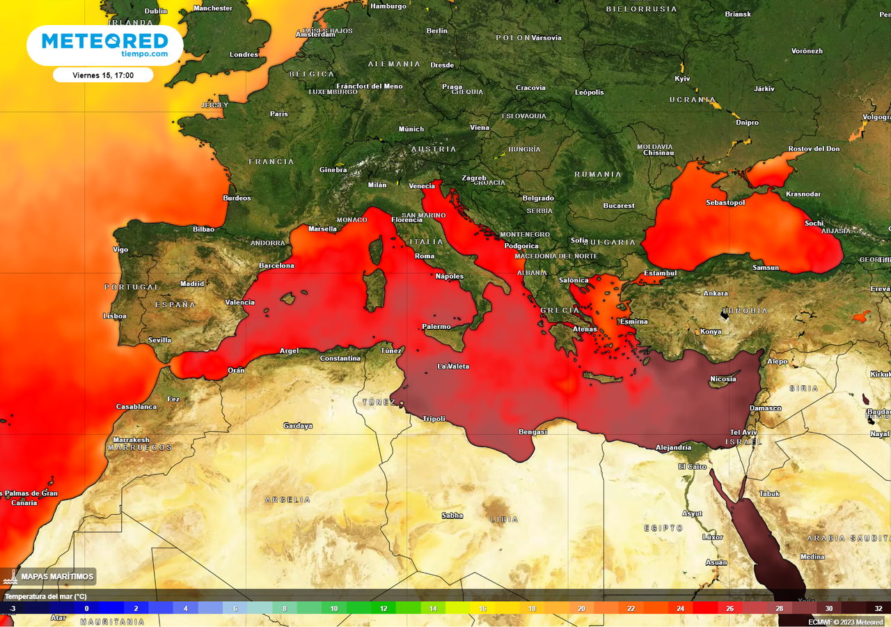 La impresionante huella del medicane Daniel en el mar Mediterráneo que ...