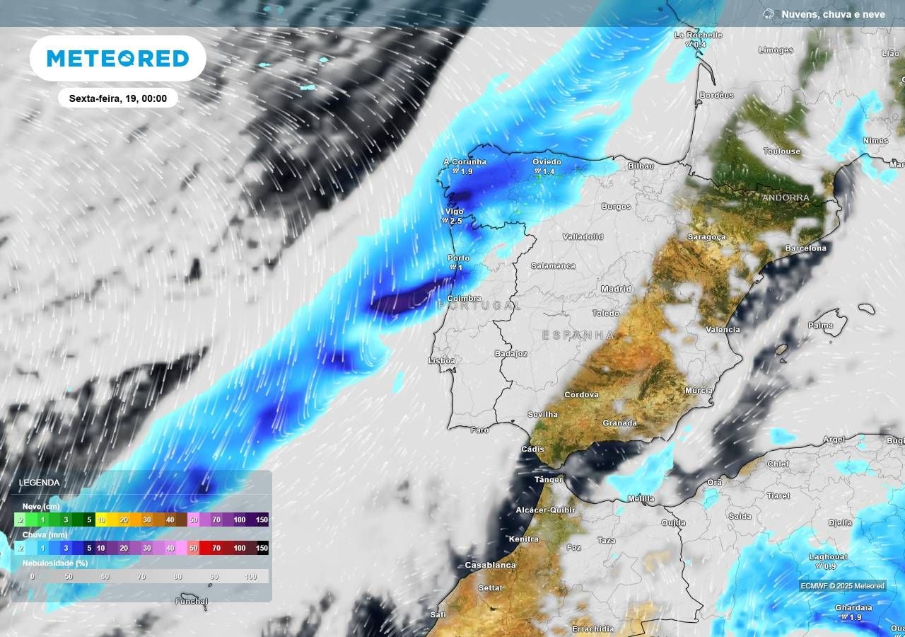 Portugal com chuva e possibilidade de queda de neve nos próximos dias ...