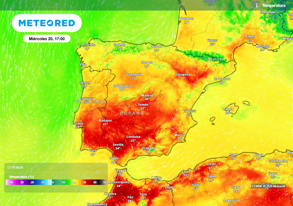 Previsión de calor: el miércoles 20 la dorsal africana cruzará España y ...
