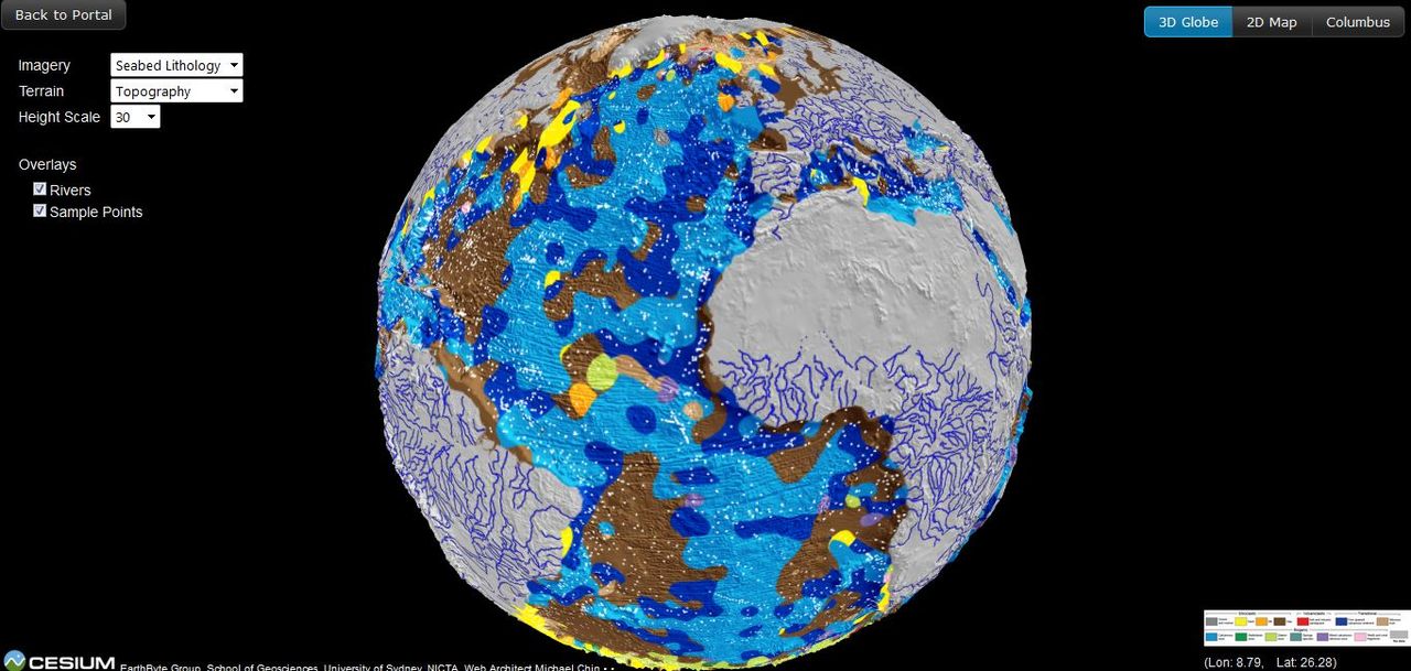 Mapa De Las Profundidades De Los Océanos Del Mundo Expedición