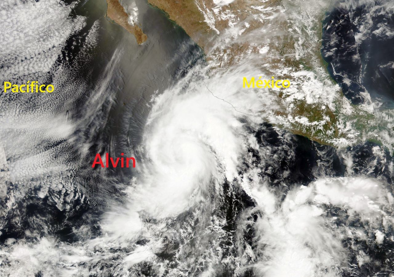 La primera tormenta tropical Alvin de 2025 se ha formado en el Pacífico Oriental frente a las ...