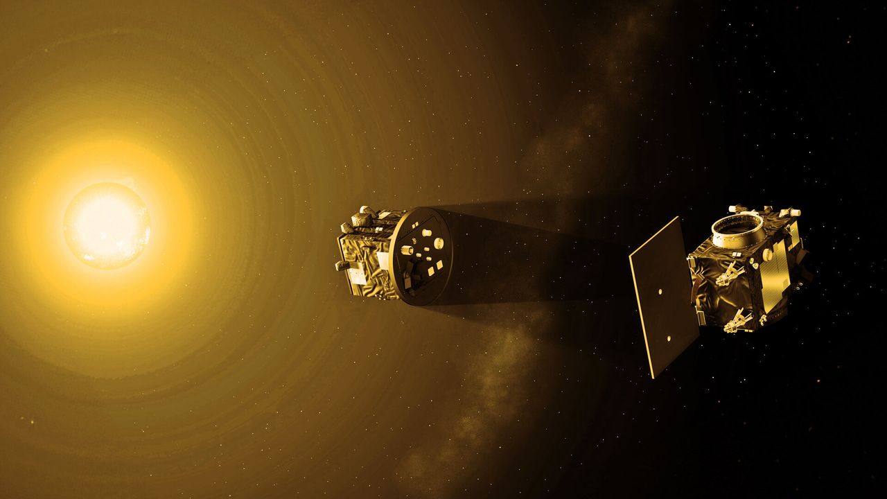 La sonda espacial Proba-3, formada por dos satélites de presición ...