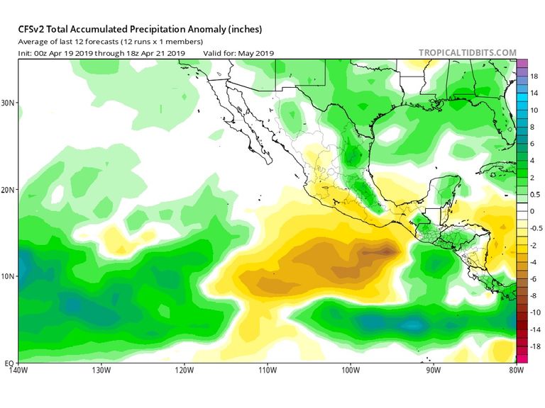 Pronóstico meteorológico para mayo en México