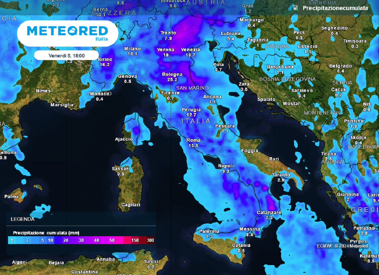 La prossima notte ci sarà una fase acuta di maltempo, imminenti nuovi forti temporali: allerta ...
