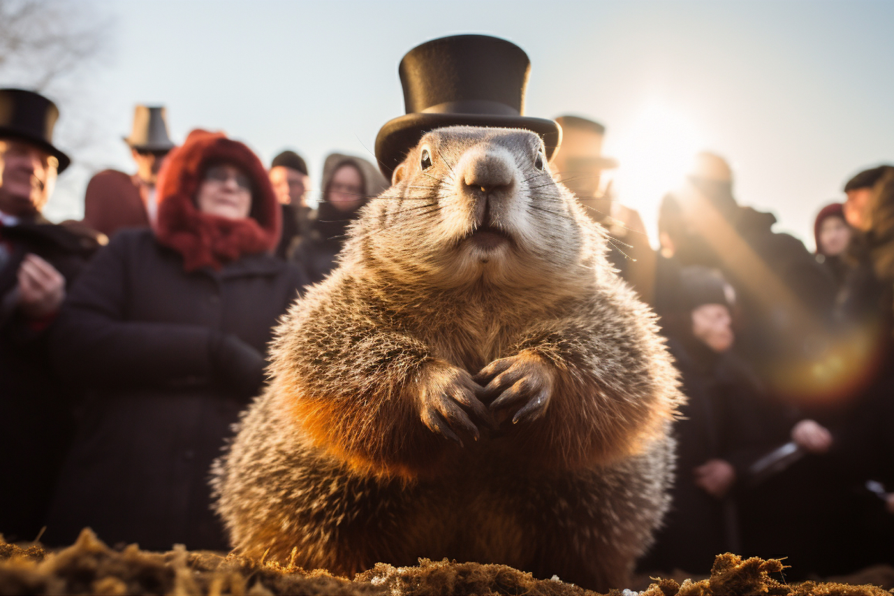 Punxsutawney Phil decides an early spring is coming this year in his ...