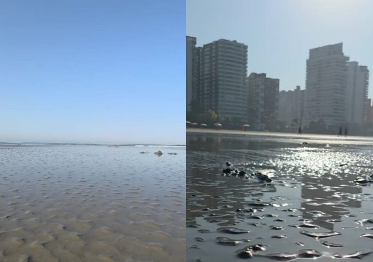 Recuo do mar assusta população em Praia Grande, SP, pela terceira vez ...