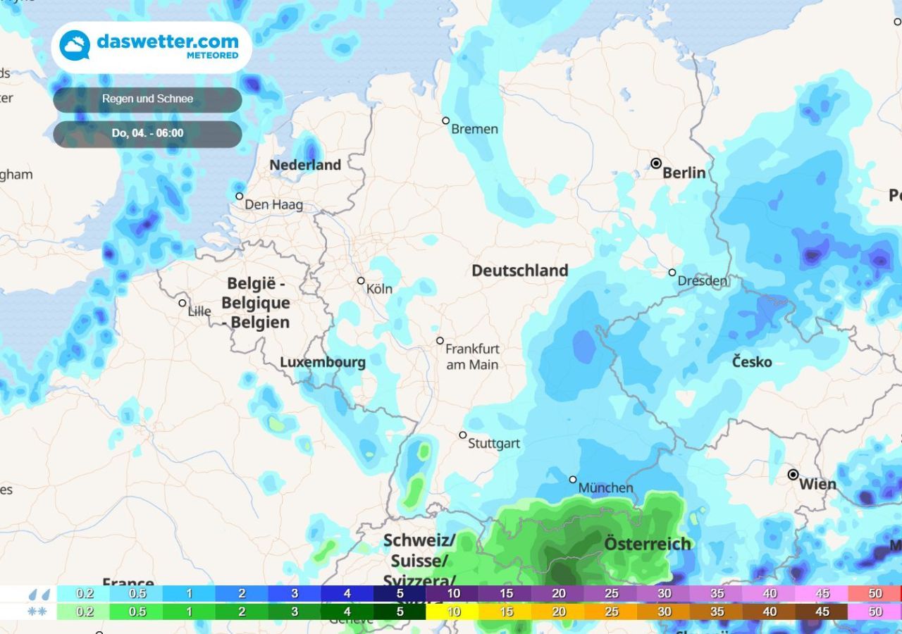 Warnung: Vb-Tief bringt Starkregen und bis zu 50 cm Schnee!