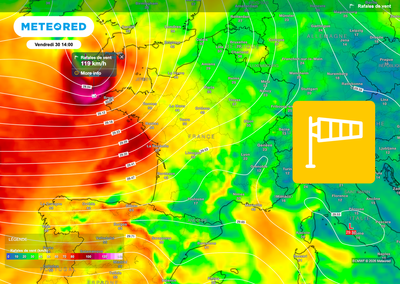 Renforcement des rafales de vent : voici les prévisions météo de ces ...