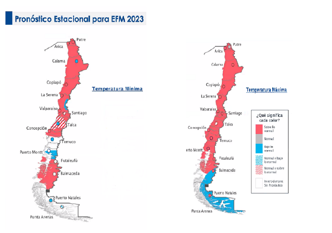 DMC prevé un primer trimestre del 2023 más caluroso de lo normal en Chile