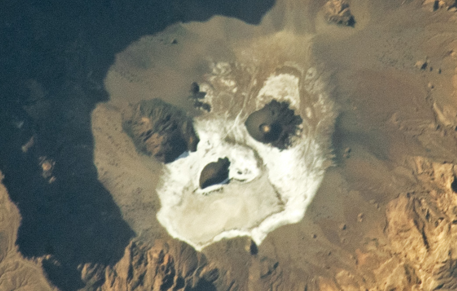 A Phantasmagorical Face Emerges From Earth