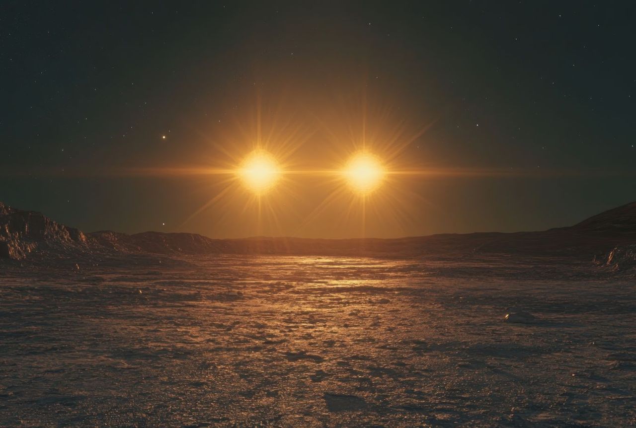 First planet discovered in perpendicular orbit to a pair of stars ...