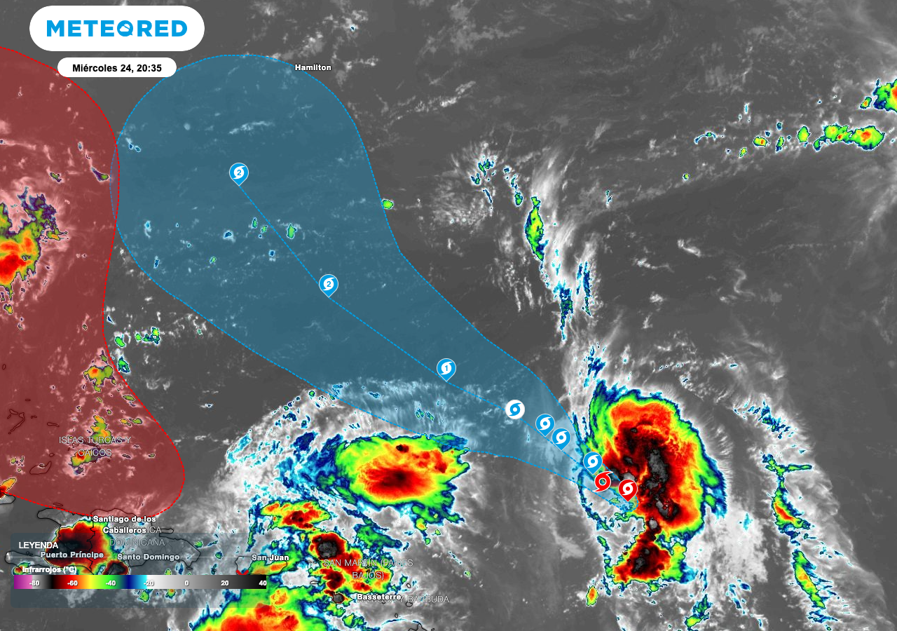 La tempête tropicale Humberto, huitième cyclone de la saison des ...