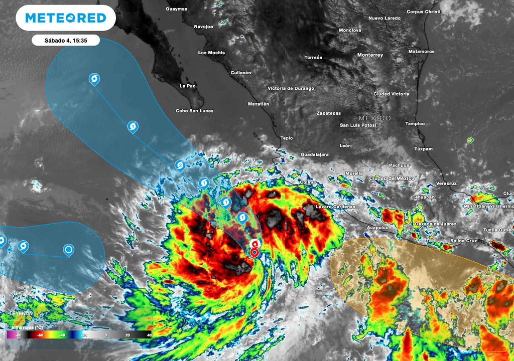 Se forma la tormenta tropical Priscilla frente a las costas del Suroeste y Oeste de México