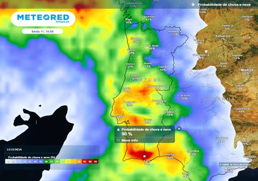 Mapa De Tempestade De Furacoes Mais Chuva Forte A Caminho De Portugal: