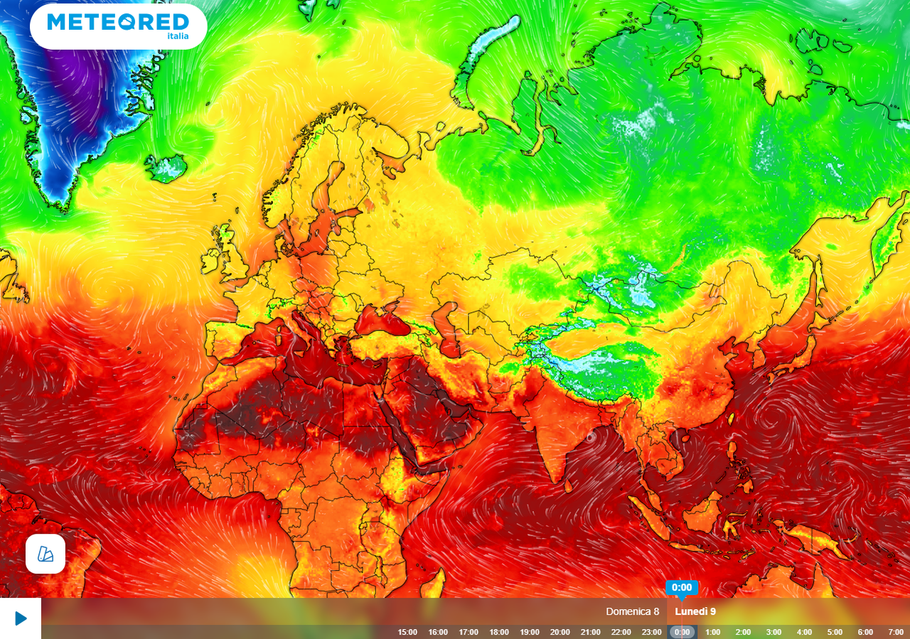 Si intensifica il gradiente termico fra il Polo e le medie latitudini ...