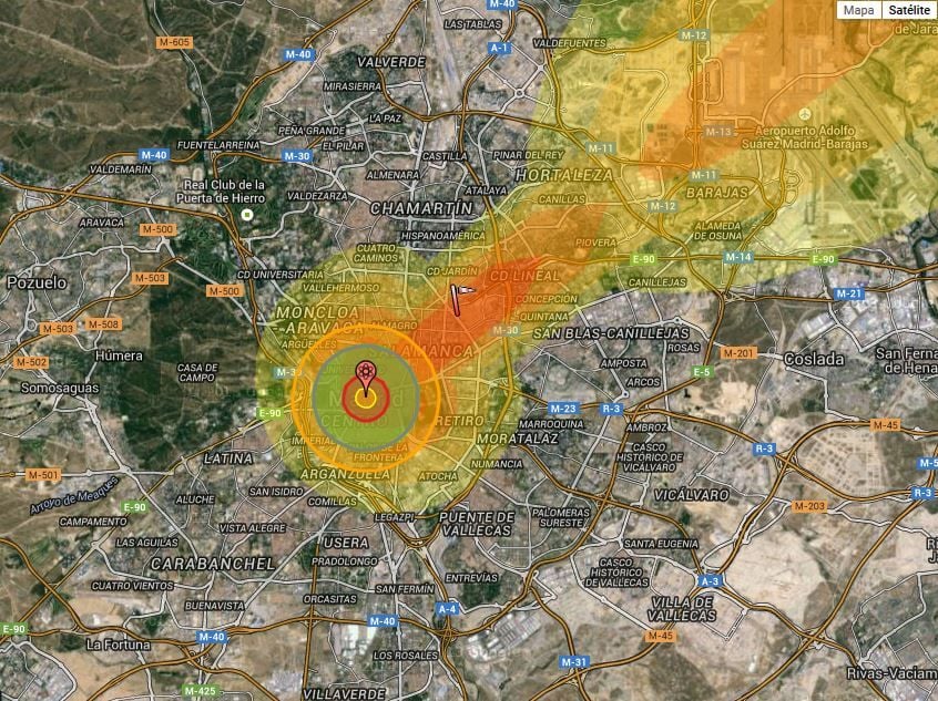 Simulando explosiones atómicas y consecuencias en tu zona