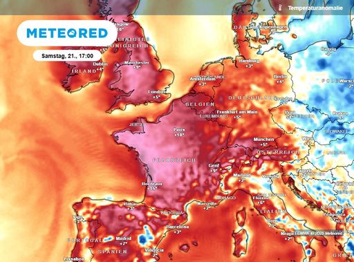 Jetzt kippen alle Modelle: Sommerhitze und kein Ende. Die Meteored-Wetterkarten zeigen eine ...