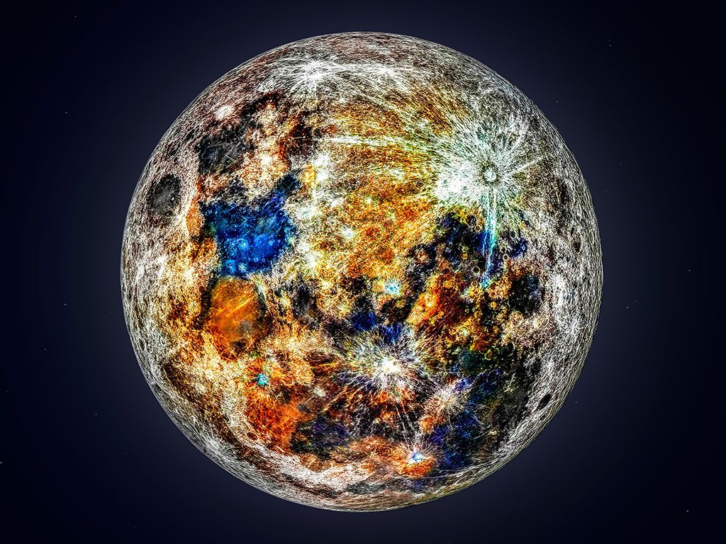 ¡Sorpresa! En realidad la Luna es multicolor