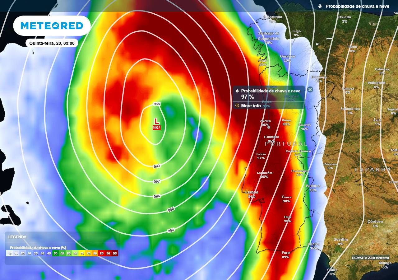 Tempestade Martinho chega a Portugal esta quarta: eis as regiões mais ...