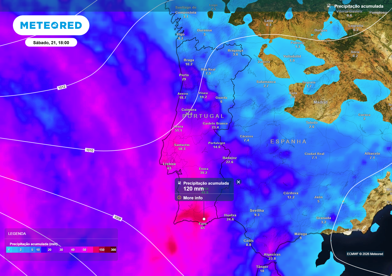 Tempestade Therese: várias regiões de Portugal continental vão acumular ...