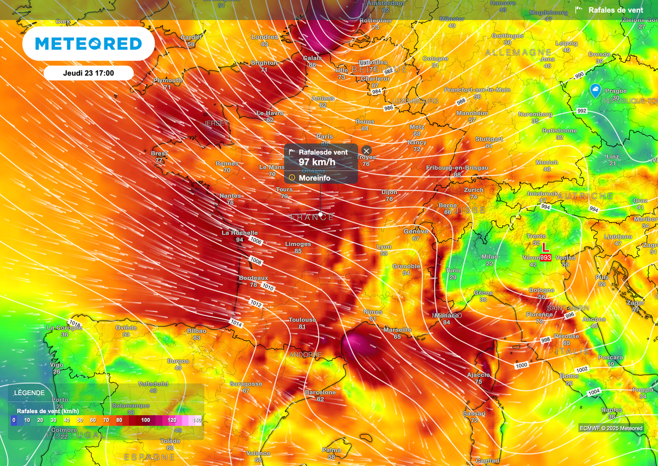 Tempête Benjamin : Météo-France place au moins 7 départements en ...