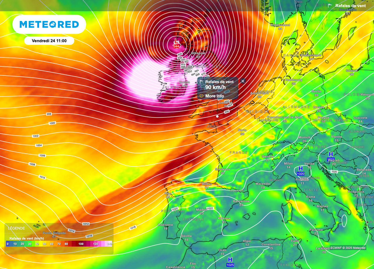 Tempête Eowyn : parfois d'une force similaire à un ouragan, va-t-elle ...