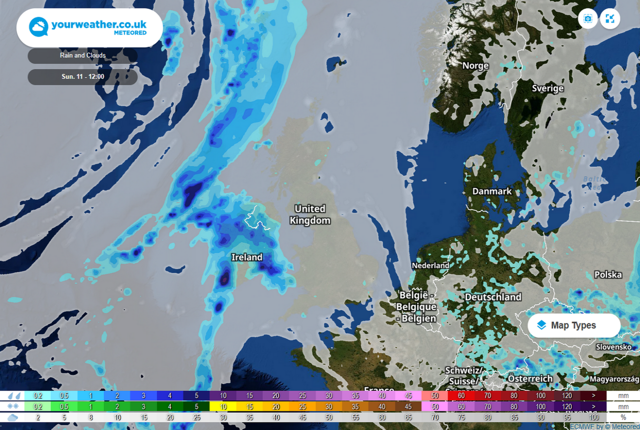 Thunderstorms to batter UK ahead of autumnal weekend of rain and sun
