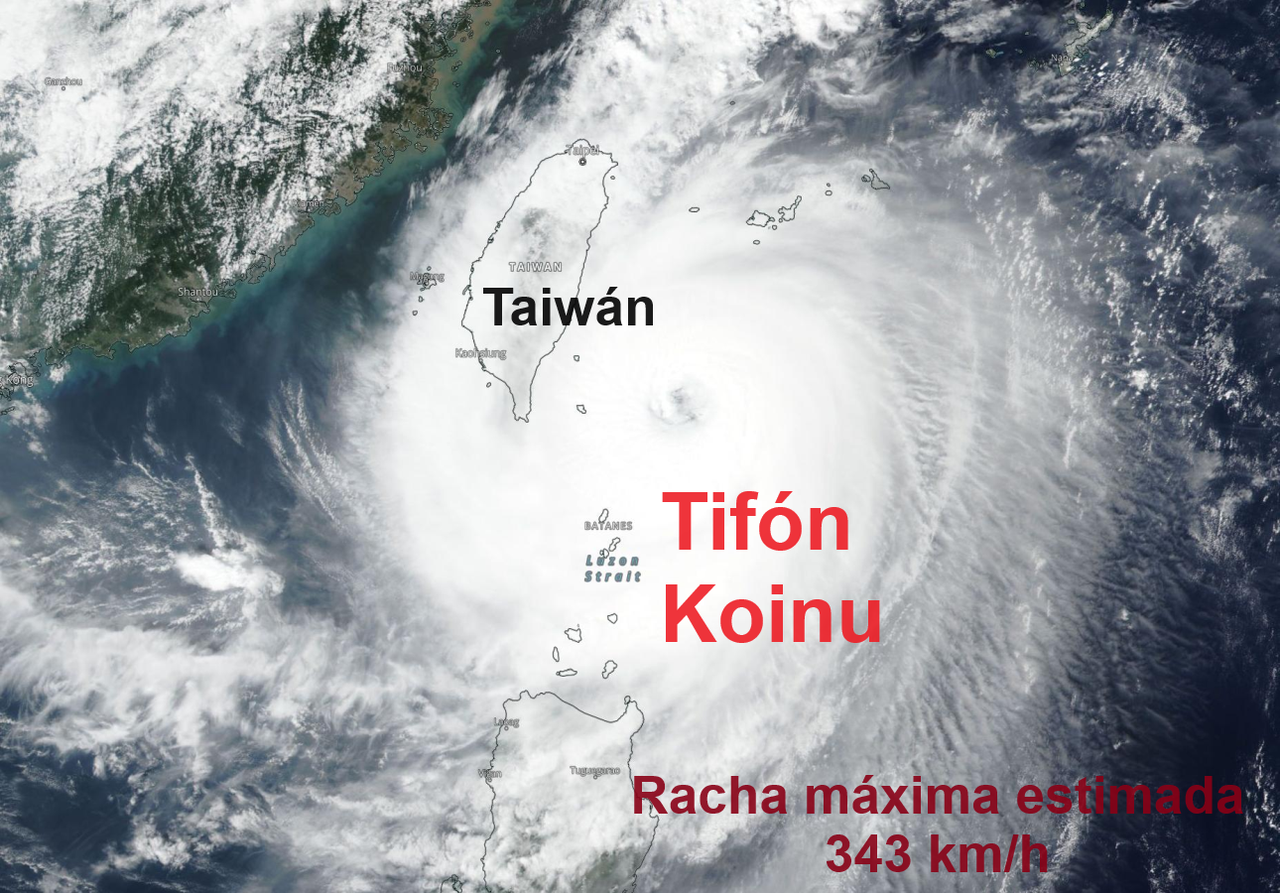 El tifón Koinu deja vientos históricos de récords en Taiwán: el tercero ...